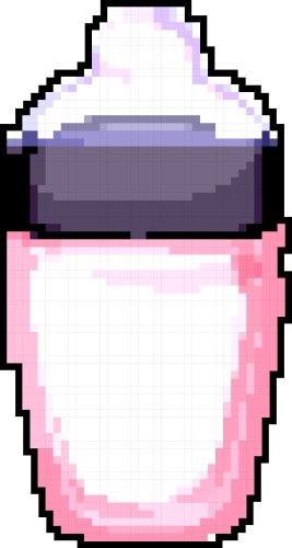 Drink mineral water bottle game pixel art Vector Image