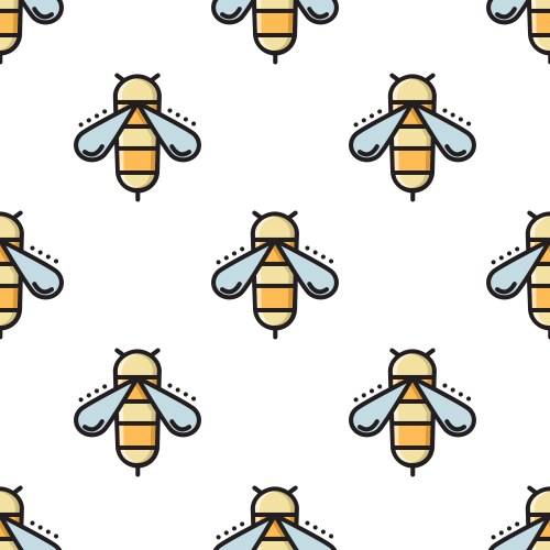 Bee icons Royalty Free Vector Image - VectorStock