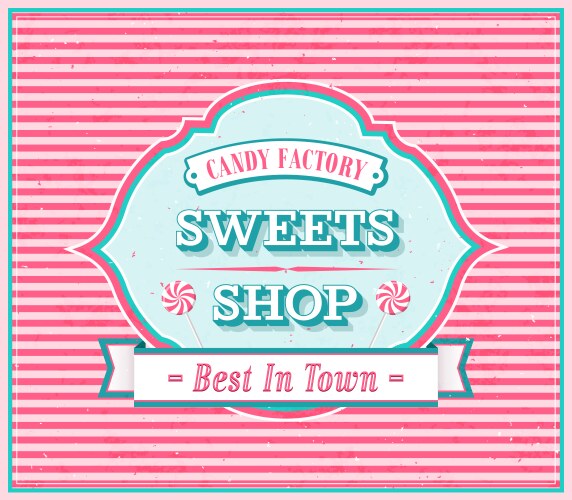 Candy shop labels and icons Royalty Free Vector Image