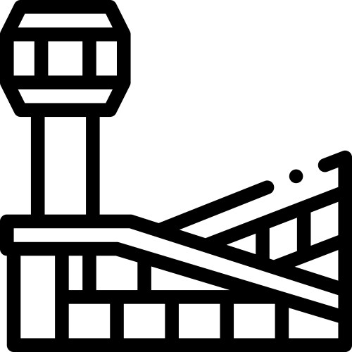 Airport icon thin linear style design isolated Vector Image