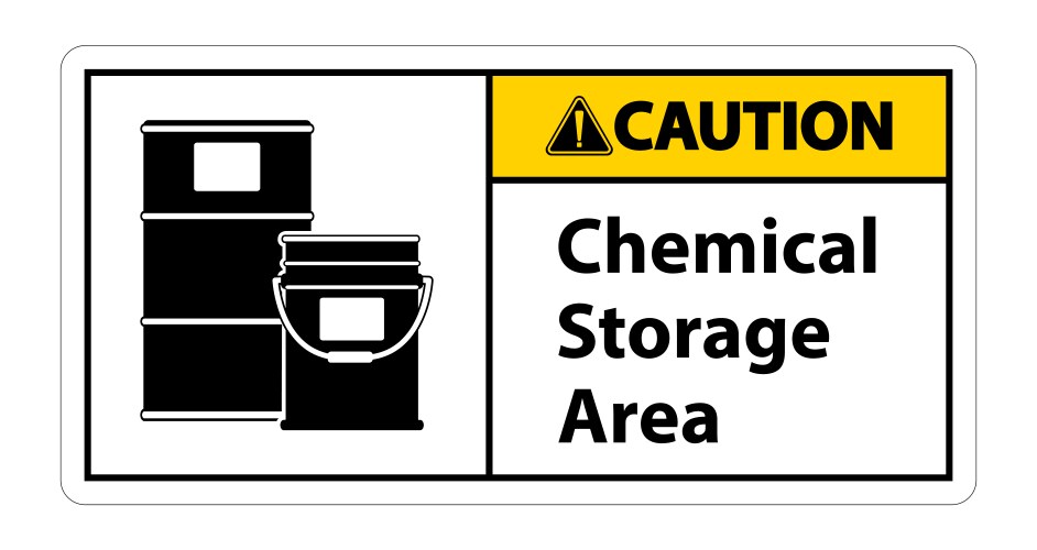 Chemical storage symbol sign isolate on white Vector Image