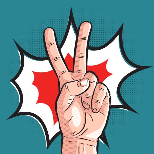 Peace Sign Hand Cartoon Vector Images (over 7,600)