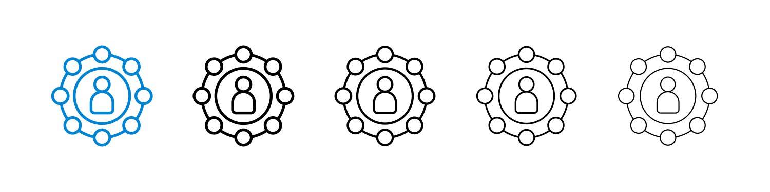 Experience icon set on white background Royalty Free Vector