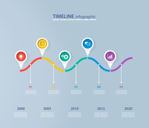Infographics timeline template Royalty Free Vector Image