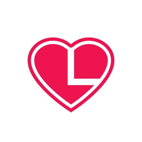 Letter L with a Heart Vector Images (over 290)