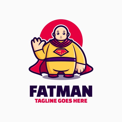 Logo pigman mascot cartoon style Royalty Free Vector Image