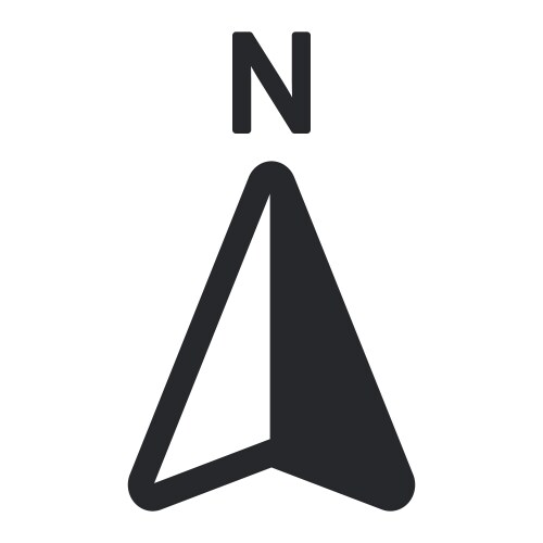 North arrow icon n direction point symbol Vector Image