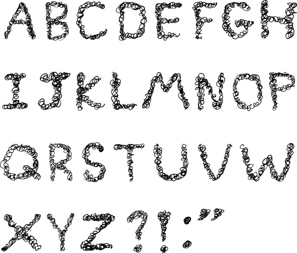 Patterned alphabet Royalty Free Vector Image - VectorStock