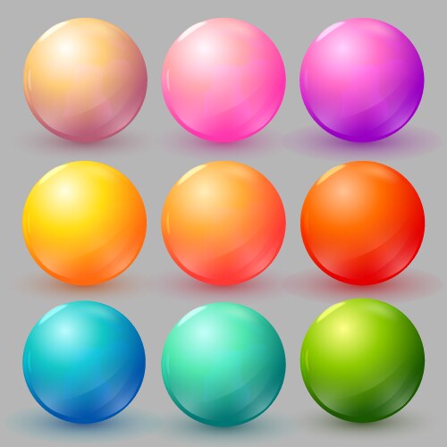 Colorful christmas balls set of isolated Vector Image