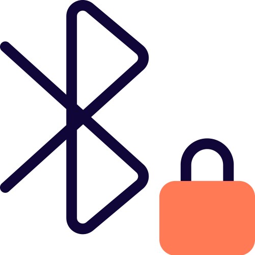 Bluetooth lock feature with detection technology Vector Image