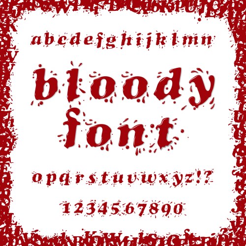 Blood Font Vector Images (over 2,000)