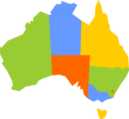 Australia map with states and territories Vector Image