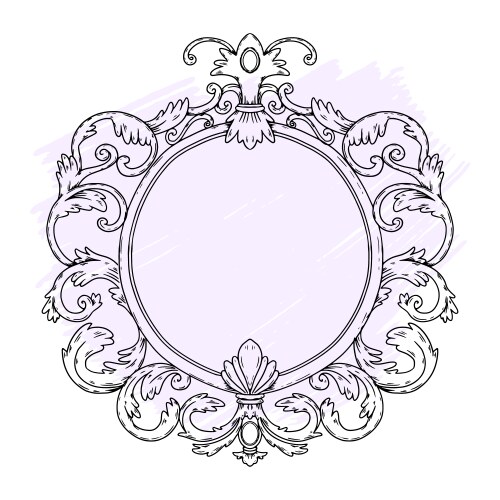 Hand drawn gothic frame design Royalty Free Vector Image