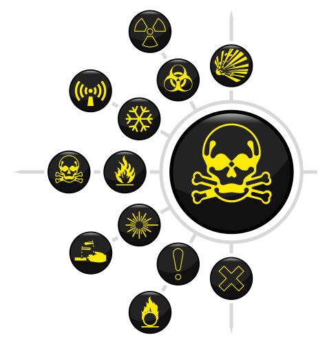 Hazard signs Royalty Free Vector Image - VectorStock