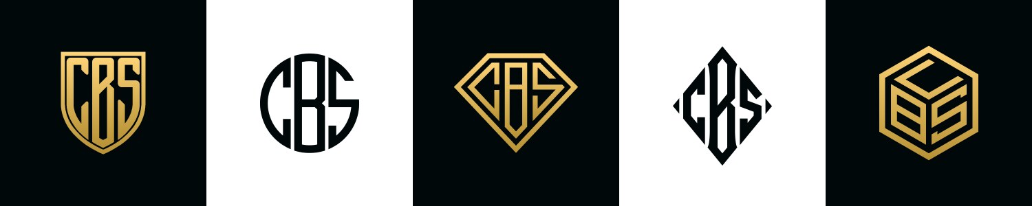 Initial letters jys logo designs bundle Royalty Free Vector