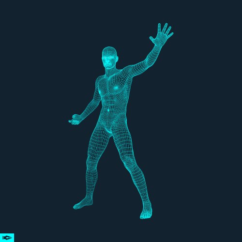 Man with hand up to stop human showing Royalty Free Vector