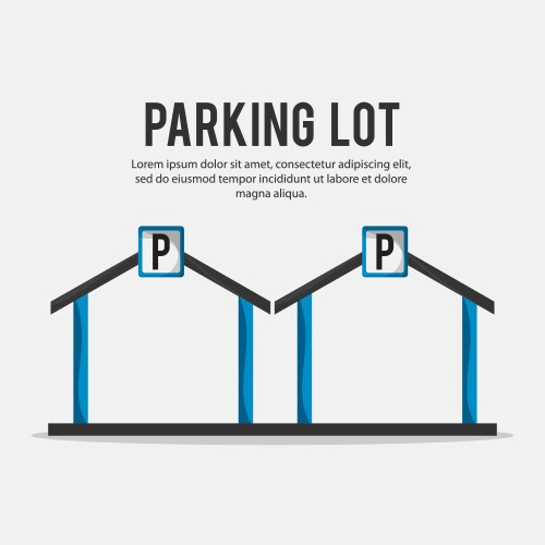 Parking lot icon cartoon style Royalty Free Vector Image