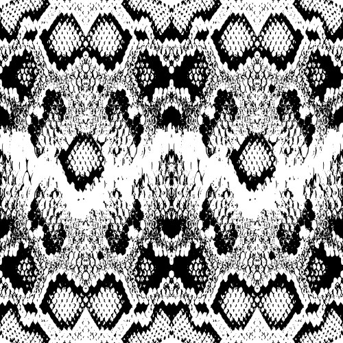 Snake skin scales texture seamless pattern black Vector Image