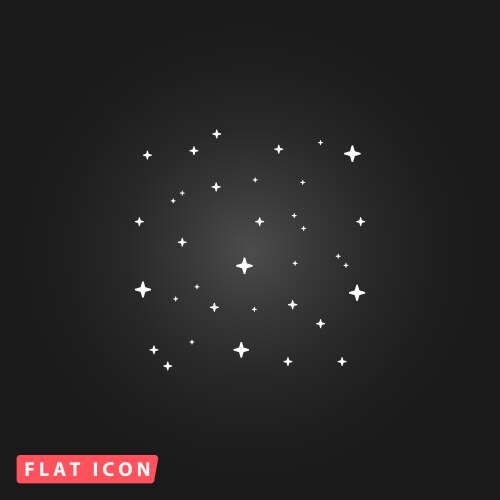 Astronaut icon on starry sky background Royalty Free Vector