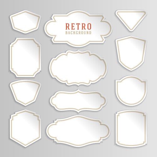 Frame labels set ornamental vintage decorat Vector Image