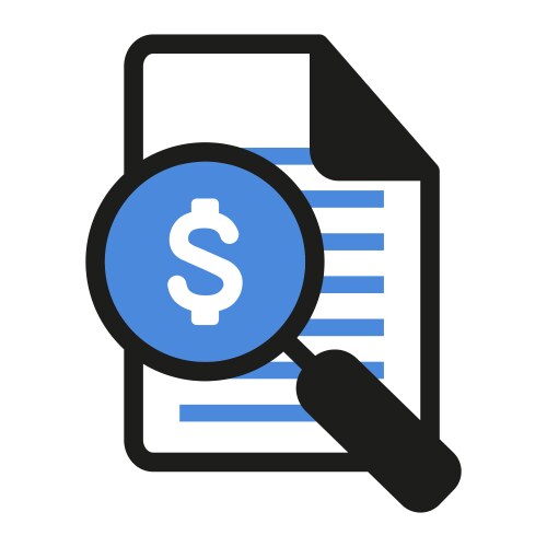 Bank statement icon financial Royalty Free Vector Image