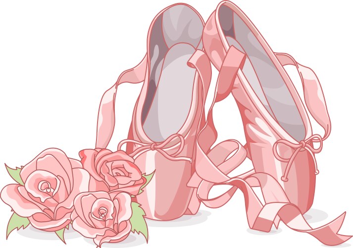 Ballet slippers Royalty Free Vector Image - VectorStock