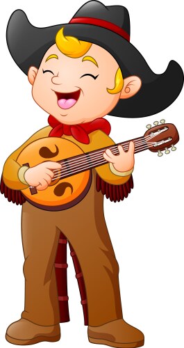 Cowboy Cartoon Musician Vector Images (over 200)