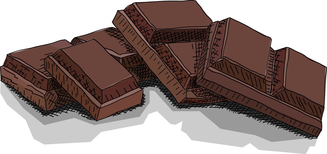 Chocolate realistic background composition Vector Image