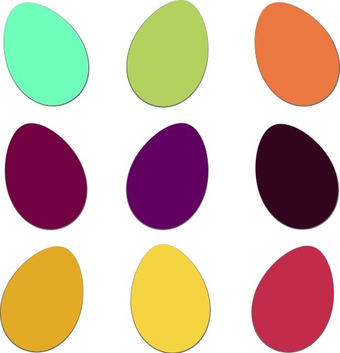 Color egg Royalty Free Vector Image - VectorStock