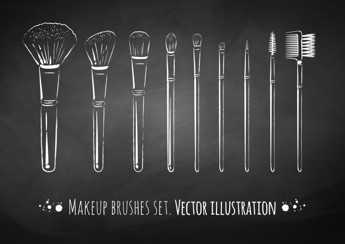 Makeup brushes neon sign Royalty Free Vector Image Makeup brushes neon sign Royalty Free Vector Image