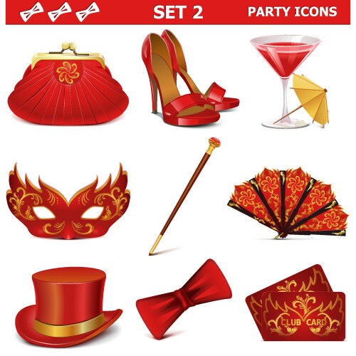 Masquerade carnival thematic party attributes flat