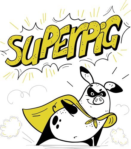 Super comic cartoon Royalty Free Vector Image - VectorStock