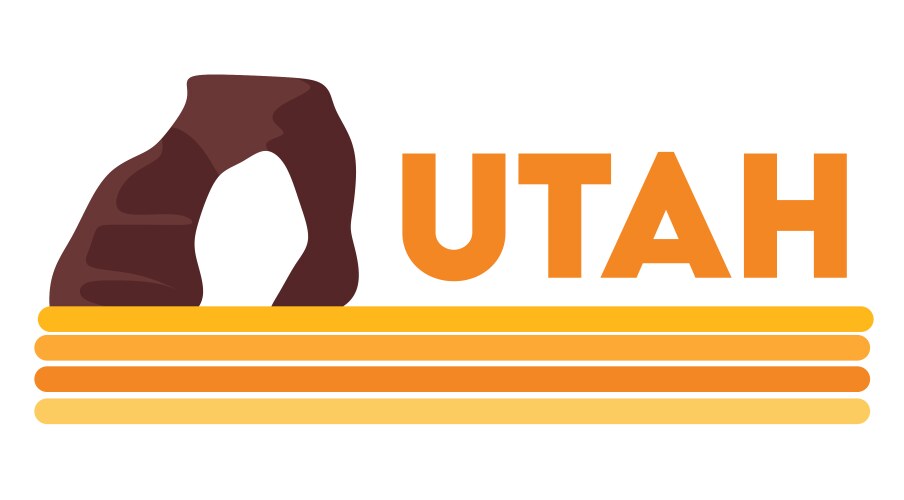 Beautiful desert views in utah state Royalty Free Vector