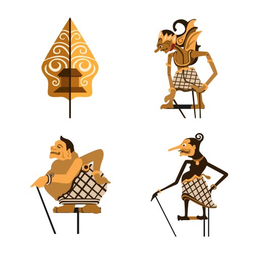Wayang kayon or tree life Royalty Free Vector Image
