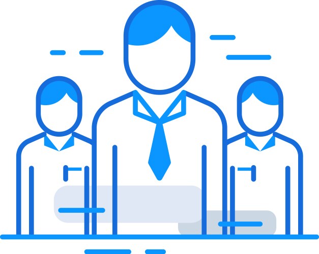 Operator business people icon with orange purple Vector Image