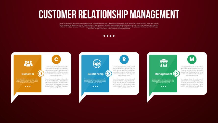 Crm infographic template with cycle circular big Vector Image