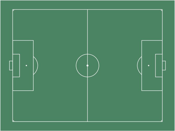 A football pitch Royalty Free Vector Image - VectorStock