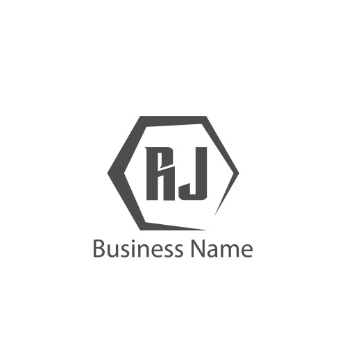 Initial letter rj logo template design Royalty Free Vector