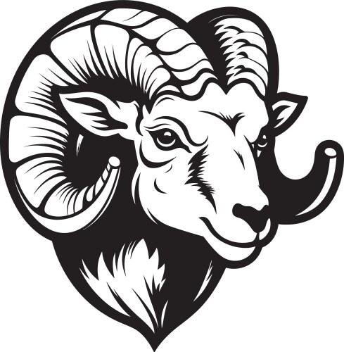Legendary legacy ram head vintage logo symbol Vector Image