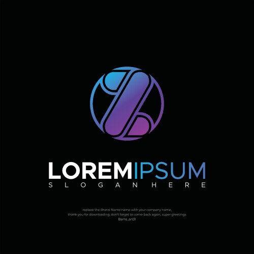 Three letter icon hexagon logo bak Royalty Free Vector Image