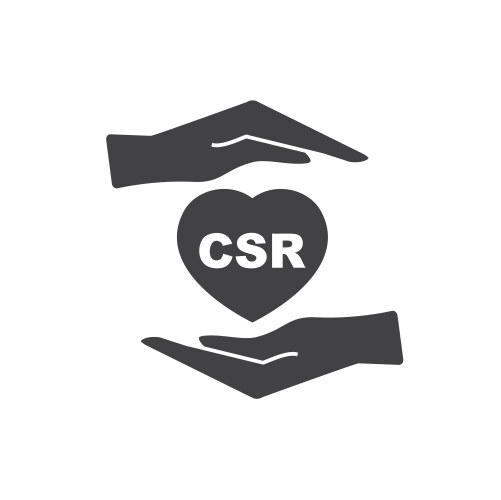 Corporate social responsibility csr symbol sign Vector Image