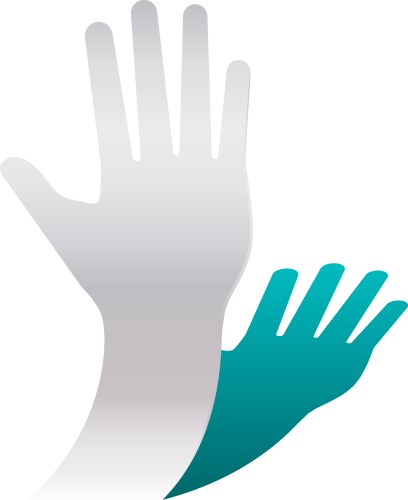 Human hand symbol Royalty Free Vector Image - VectorStock