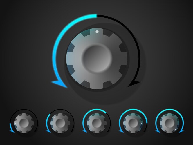 Adjustment dial set Royalty Free Vector Image - VectorStock