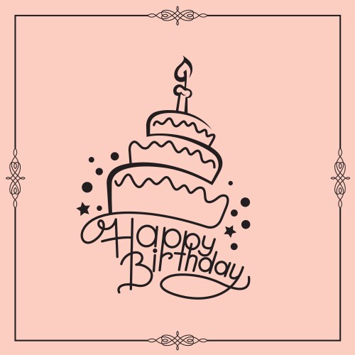 Birthday card design Royalty Free Vector Image