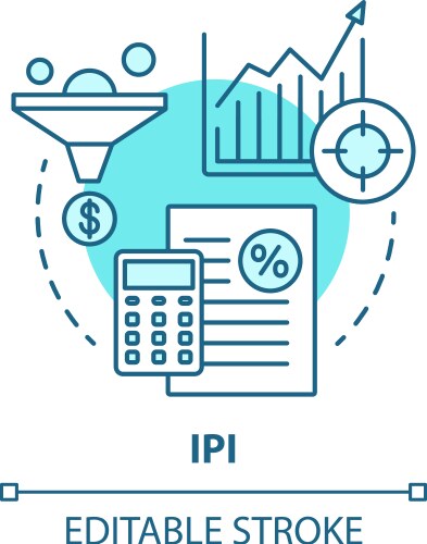 Customizable index blue linear icon concept Vector Image