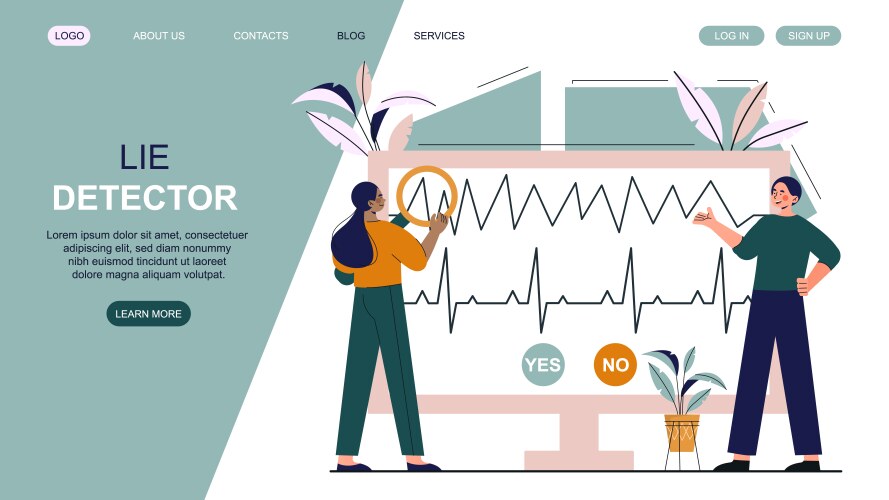 Lie detector infographic Royalty Free Vector Image
