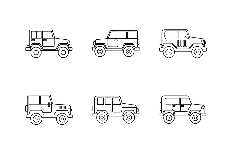 Jeep Outline Vector Images (over 1,400)