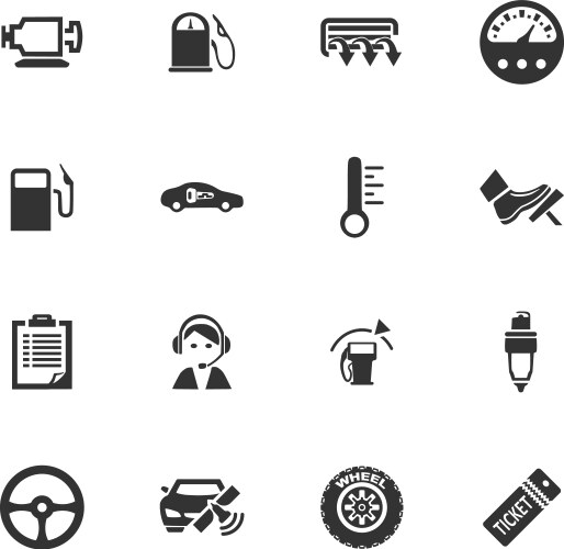 Auto icons set Royalty Free Vector Image - VectorStock