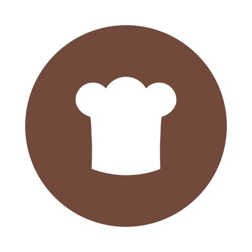 Chef hat and circle Royalty Free Vector Image - VectorStock