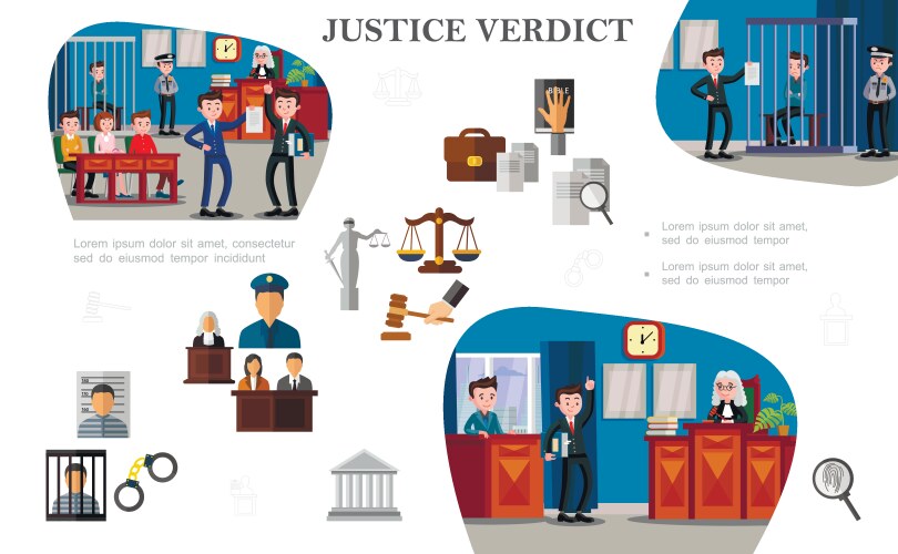 System of justice concept Royalty Free Vector Image